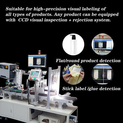 220V Voltage CCD Visual Labeling Machine for Carton Packaging Box Foam ...